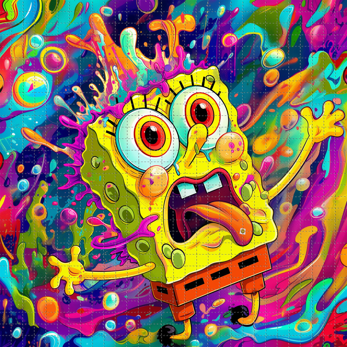 Bad Trip Sponge High Resolution Giclee Blotter Art Print – Kesey Art