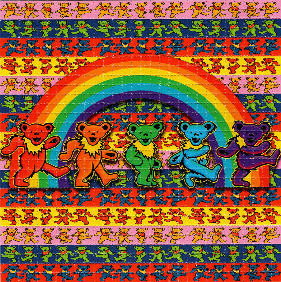 Rainbow Marching Bears BLOTTER ART acid free perforated lsd paper ...