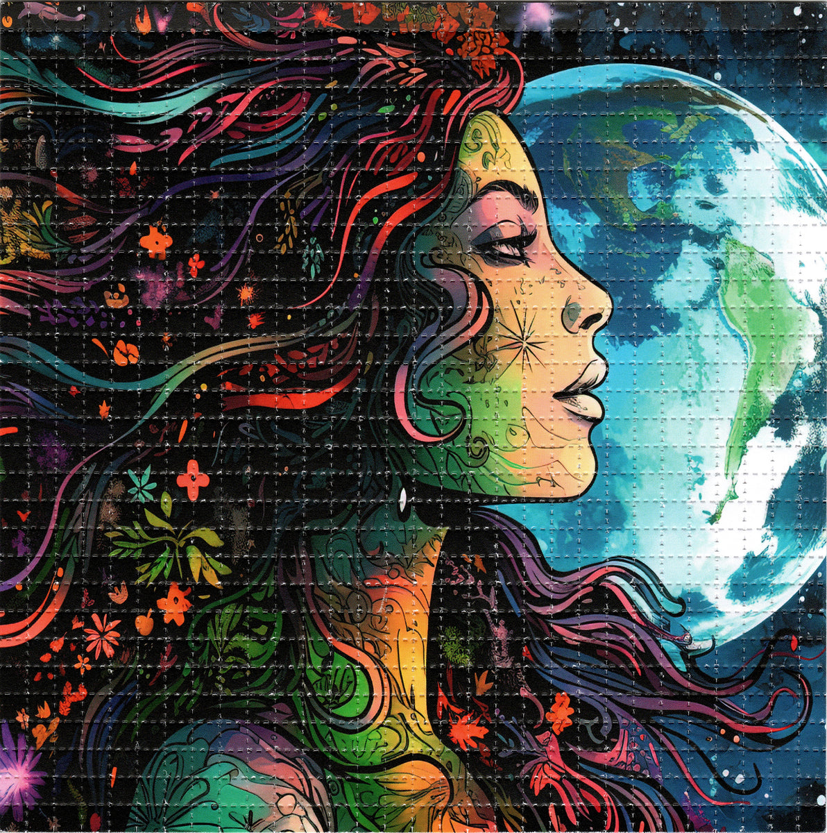 Mother Nature Psychedelic BLOTTER ART acid free perforated lsd paper ...