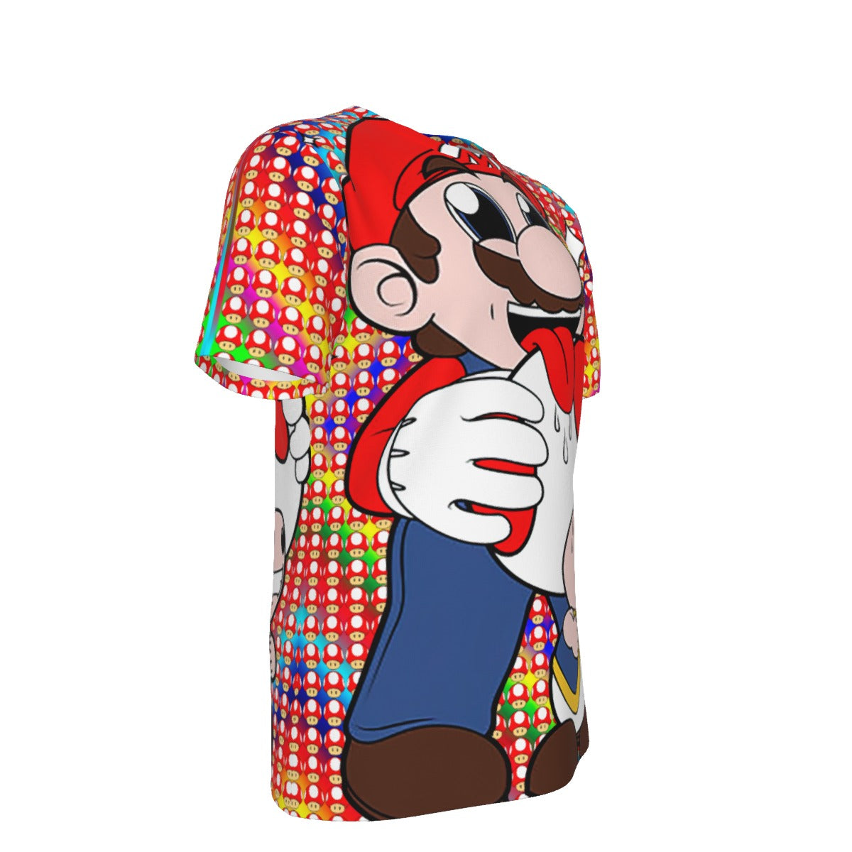 Mario Licking Toad Psychedelic 100% Cotton Psychedelic T-Shirt – Kesey Art