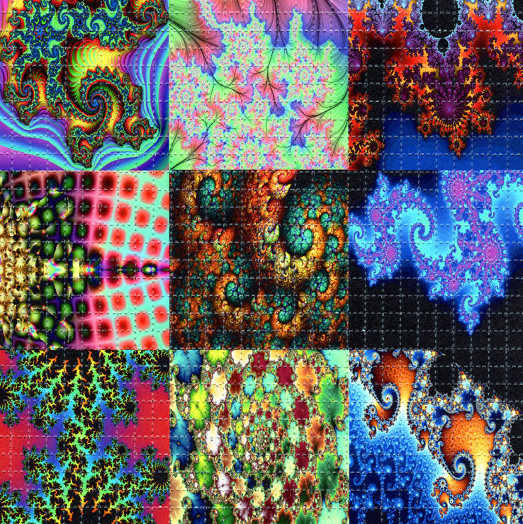 Fractal X9 #3 BLOTTER ART acid free perforated lsd paper – Kesey Art