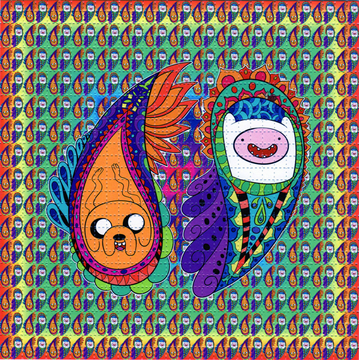 Paisley Adventure Time BLOTTER ART acid free perforated lsd paper ...