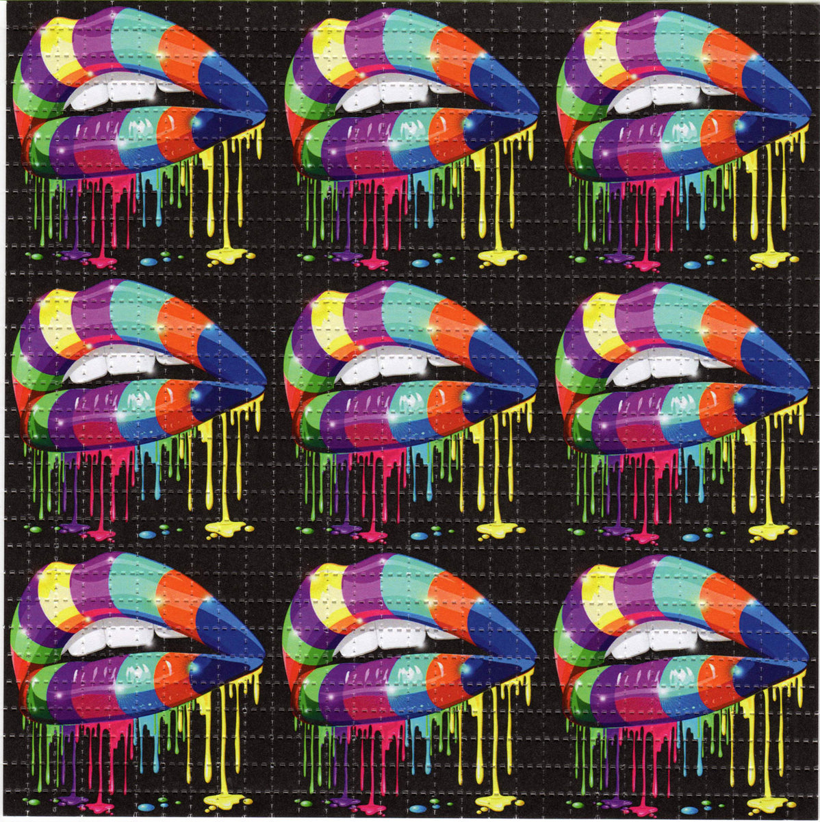 Painter Lips X9 BLOTTER ART acid free perforated lsd paper – Kesey Art