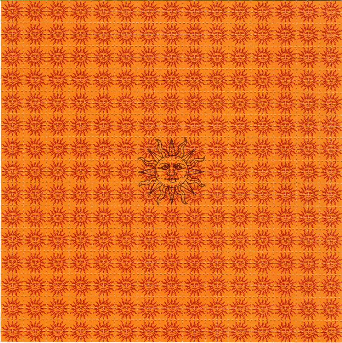 Orange Sunshine classic tribute BLOTTER ART acid free perforated lsd p ...