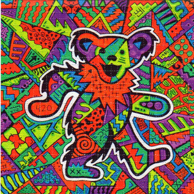 Dancing Bear by Areh BLOTTER ART acid free perforated lsd paper – Kesey Art