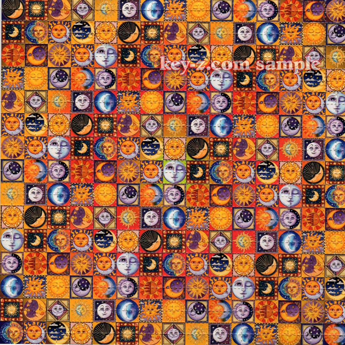 Suns and Moons BLOTTER ART acid free perforated lsd paper – Kesey Art